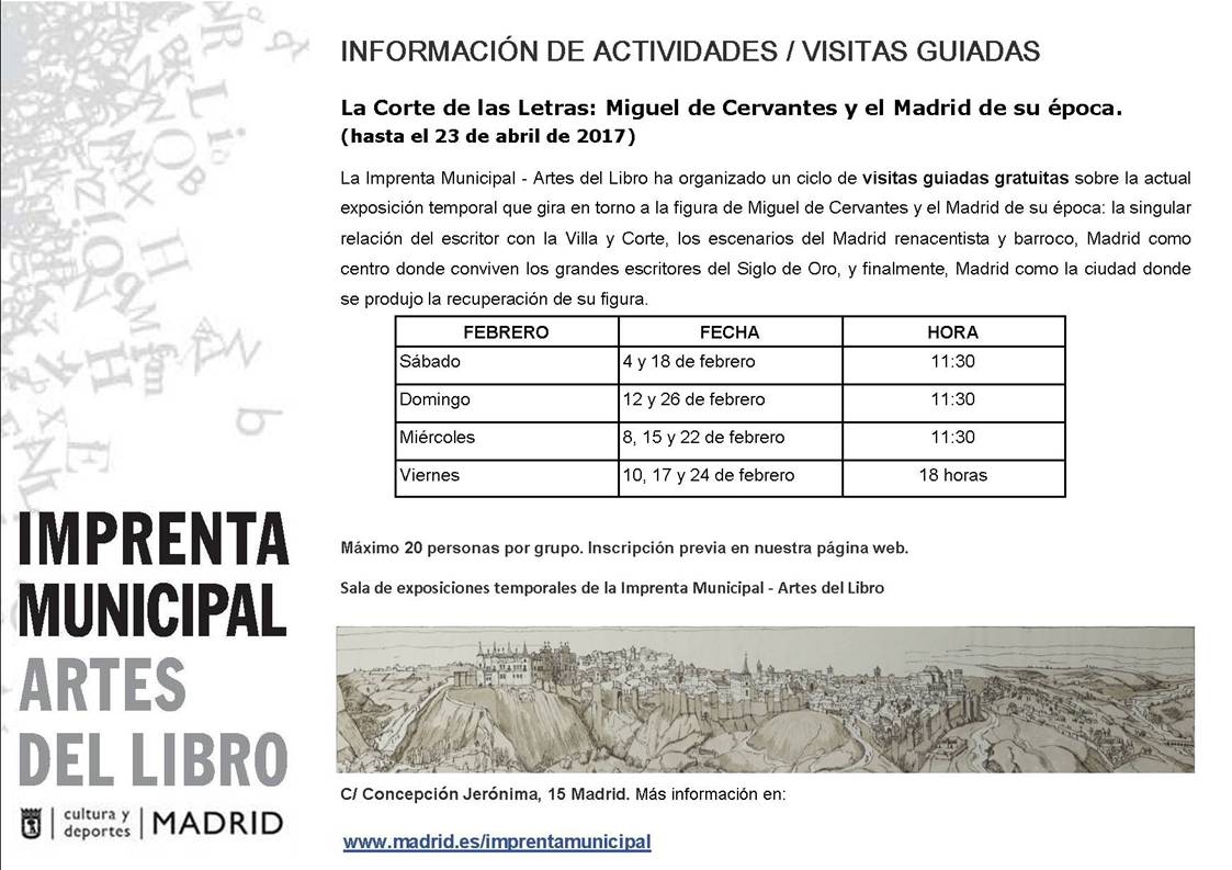 La Corte de las Letras: visitas guiadas en febrero | Que Revienten los ...