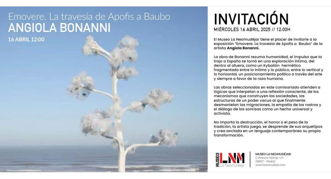 Próxima inauguración en La Neomudéjar: Angiola Bonanni. | Que Revienten ...